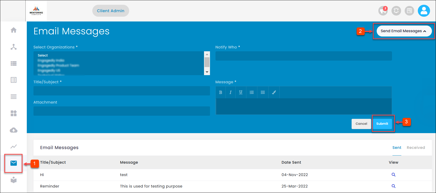 Send Email Messages - Mentoring Complete