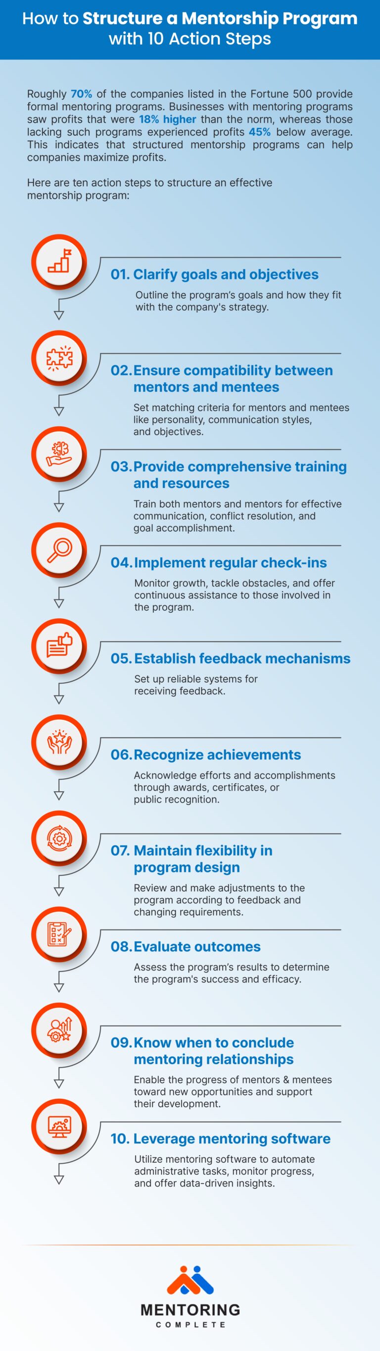 How to Structure a Mentorship Program with Steps [Infographic]
